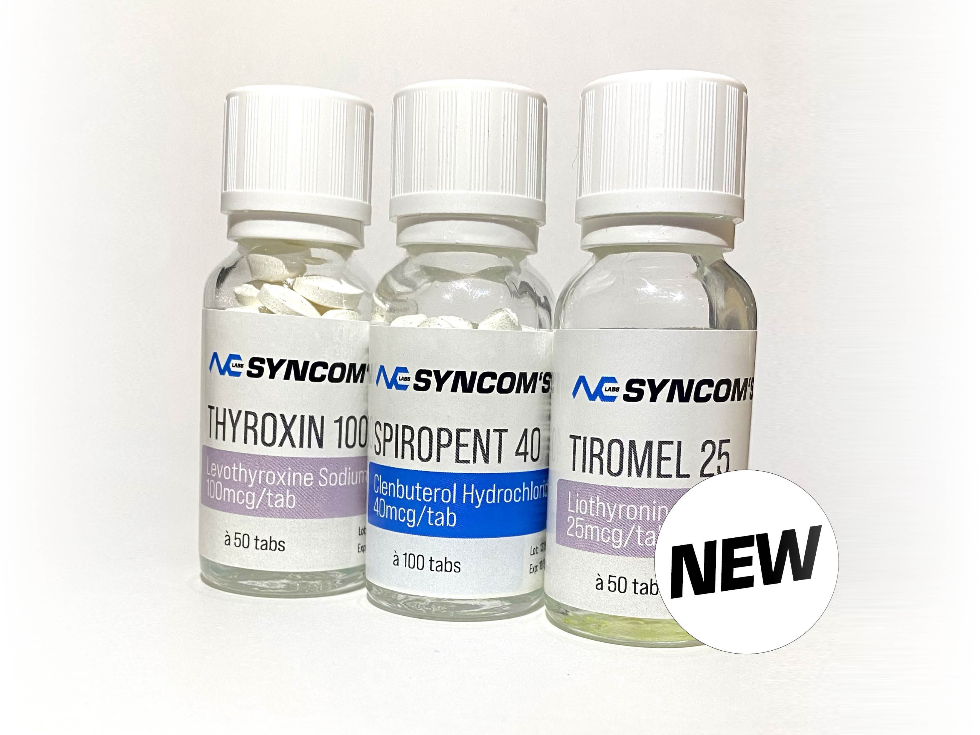 Clenbuterol, T3, T4 in tablet form